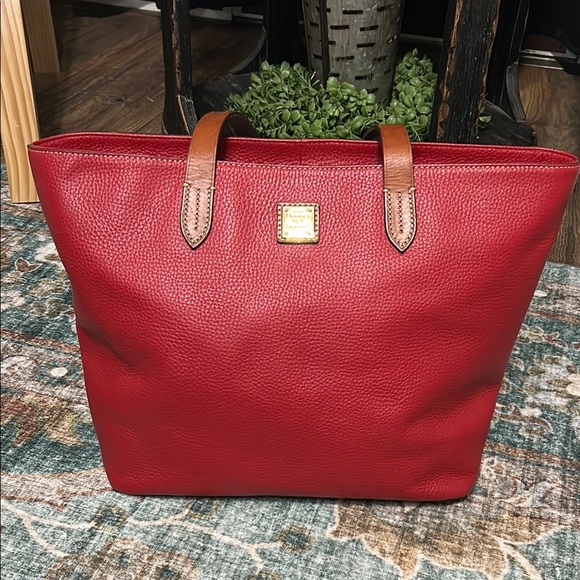 Dooney & Bourke | Bags | Dooney Bourke Red Leather Shoulder Bag | Poshmark